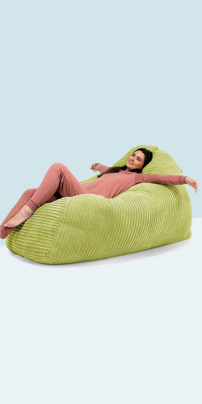Lounge Pug 2 Sitzer Riesen Sitzsacksofa Cord Elfenbein Albert