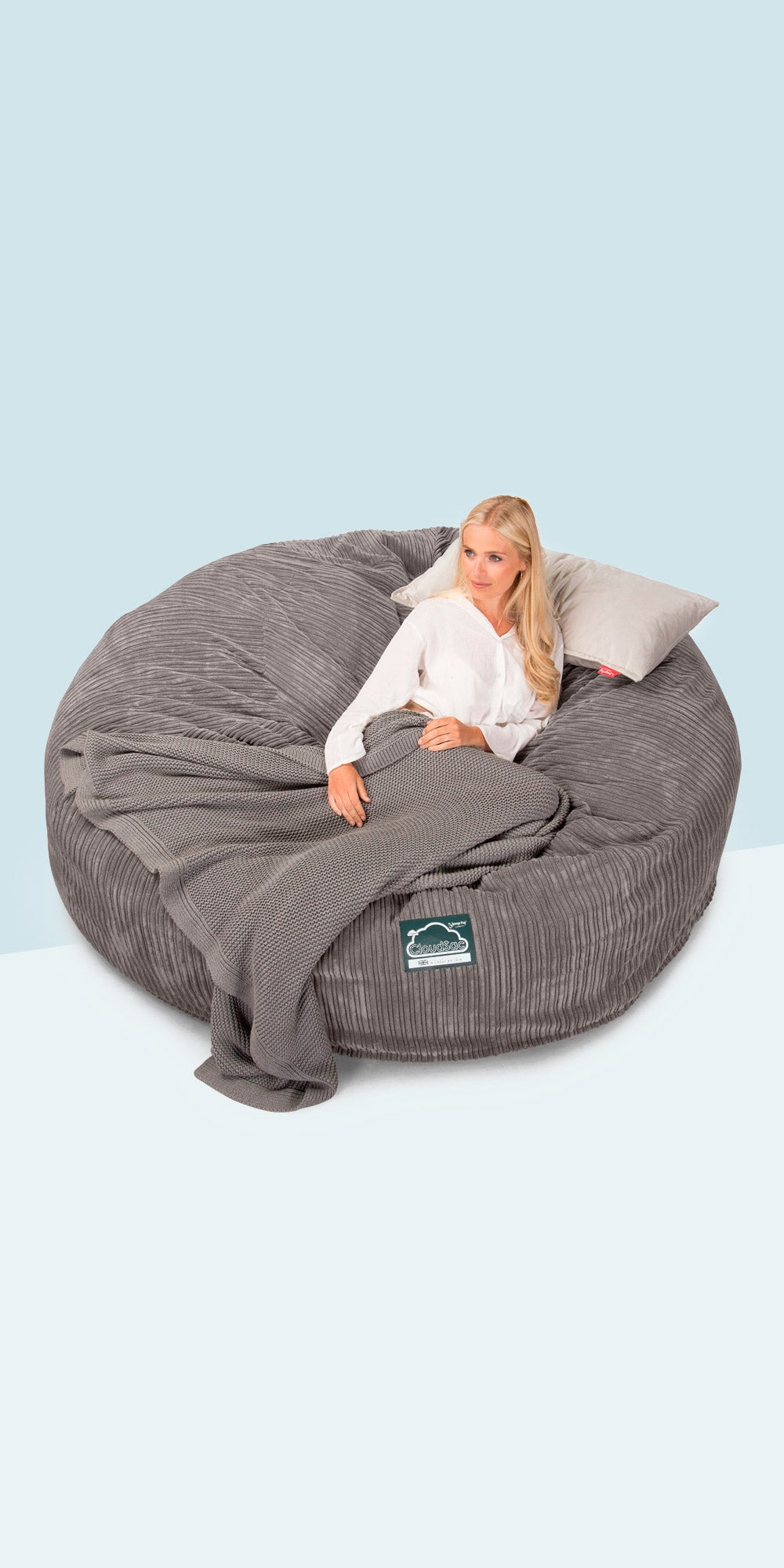 Lounge Pug - Mega-Mammoth Sofa Sitzsack XXL - Schlafsofa - Stonewashed ...