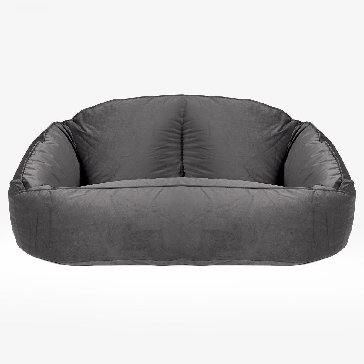 Lounge Pug Bubble Sitzsack Sofa Samt Schiefergrau– Big Bertha Original DE
