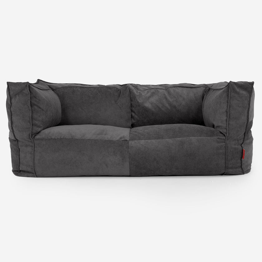 Lounge Pug 2 Sitzer Riesen Sitzsacksofa Feincord Anthrazit Albert