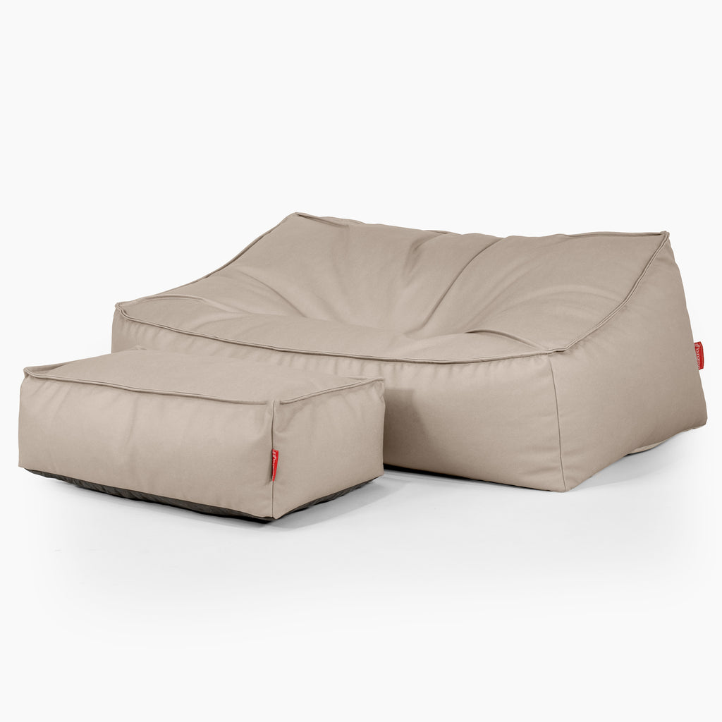 Lounge Pug Das Slouchy Sitzsack Sofa Veganes Leder Elfenbein– Big ...