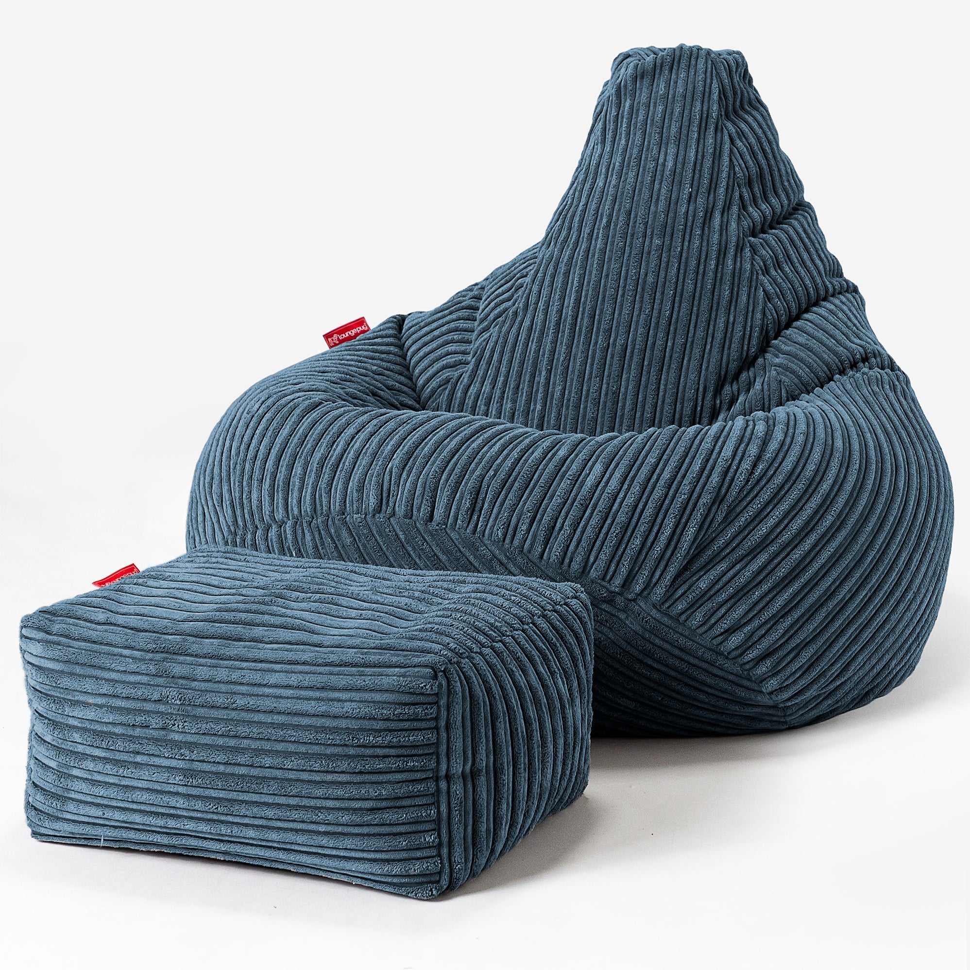 Lounge Pug Kinder Gaming Sitzsack Sessel Cord Marineblau Gaming