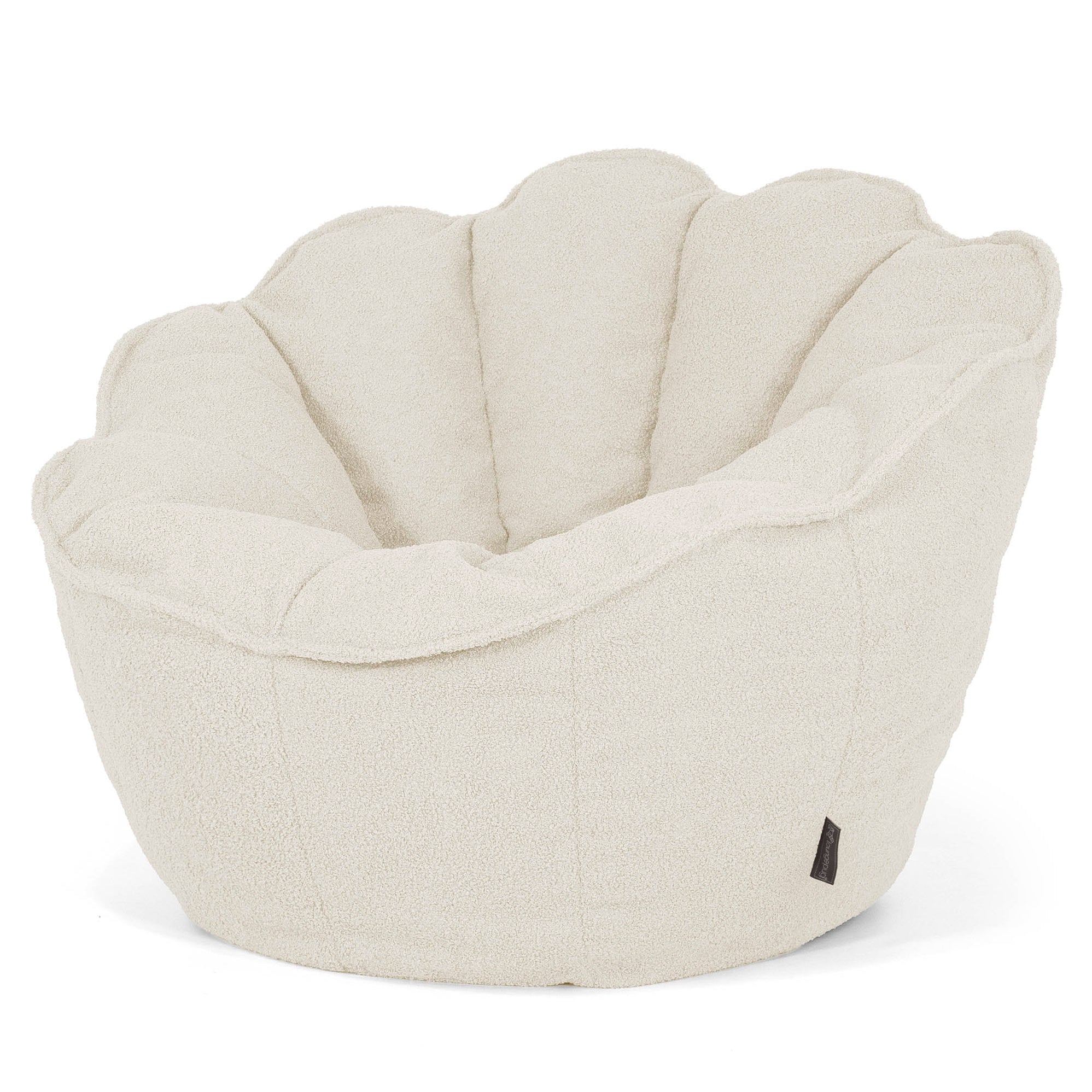Lounge Pug Natalia Sacco Sitzsack Stuhl Bouclé Elfenbein– Big Bertha ...