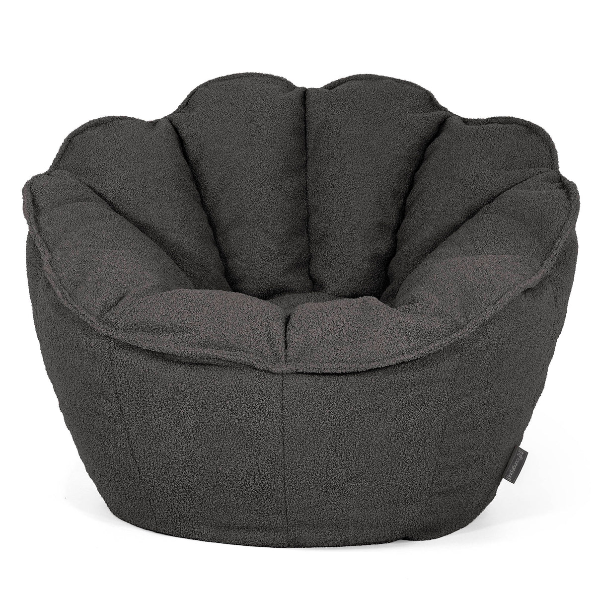 Lounge Pug Natalia Sacco Sitzsack Stuhl Bouclé Graphitgrau– Big Bertha ...