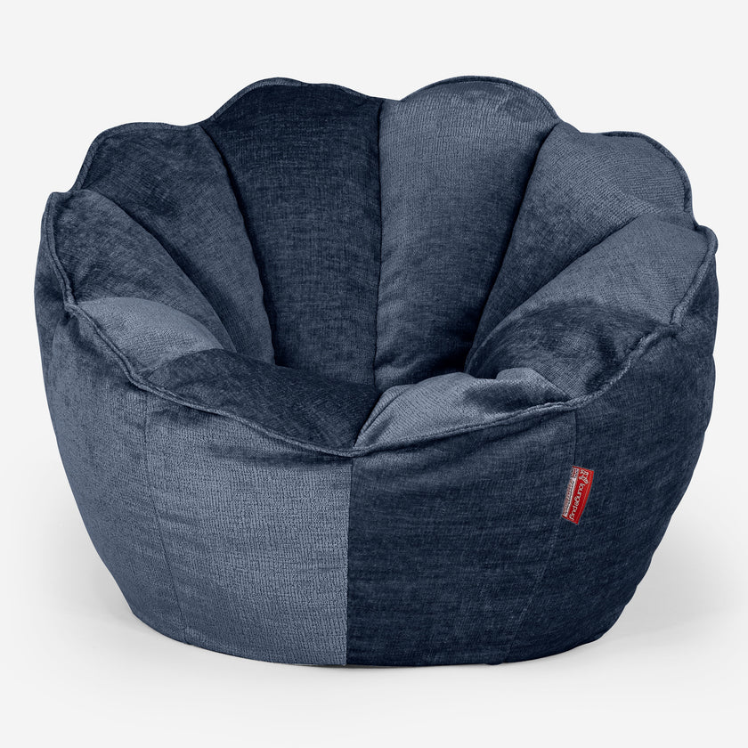 Lounge Pug Natalia Sacco Sitzsack Stuhl Chenille Marineblau– Big Bertha ...