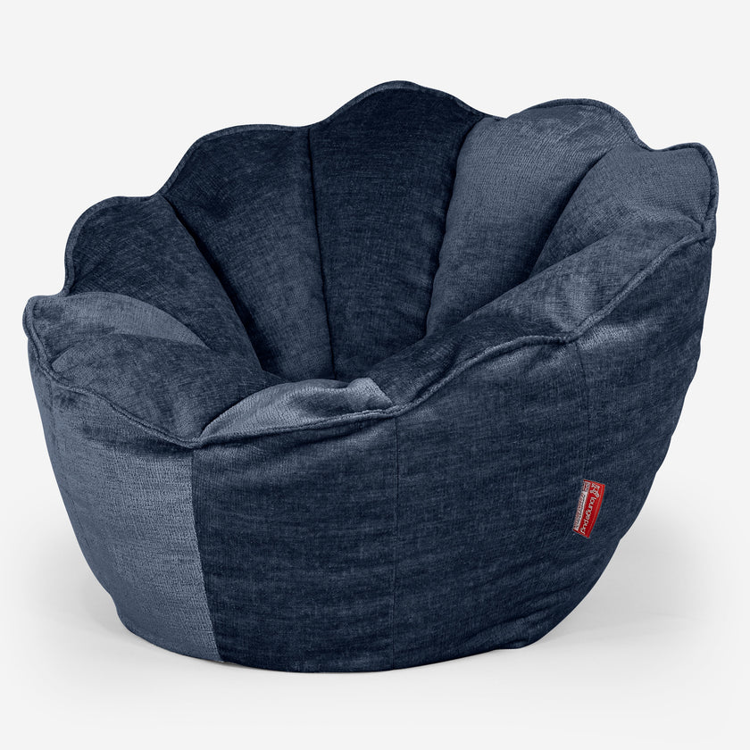 Lounge Pug Natalia Sacco Sitzsack Stuhl Chenille Marineblau– Big Bertha ...