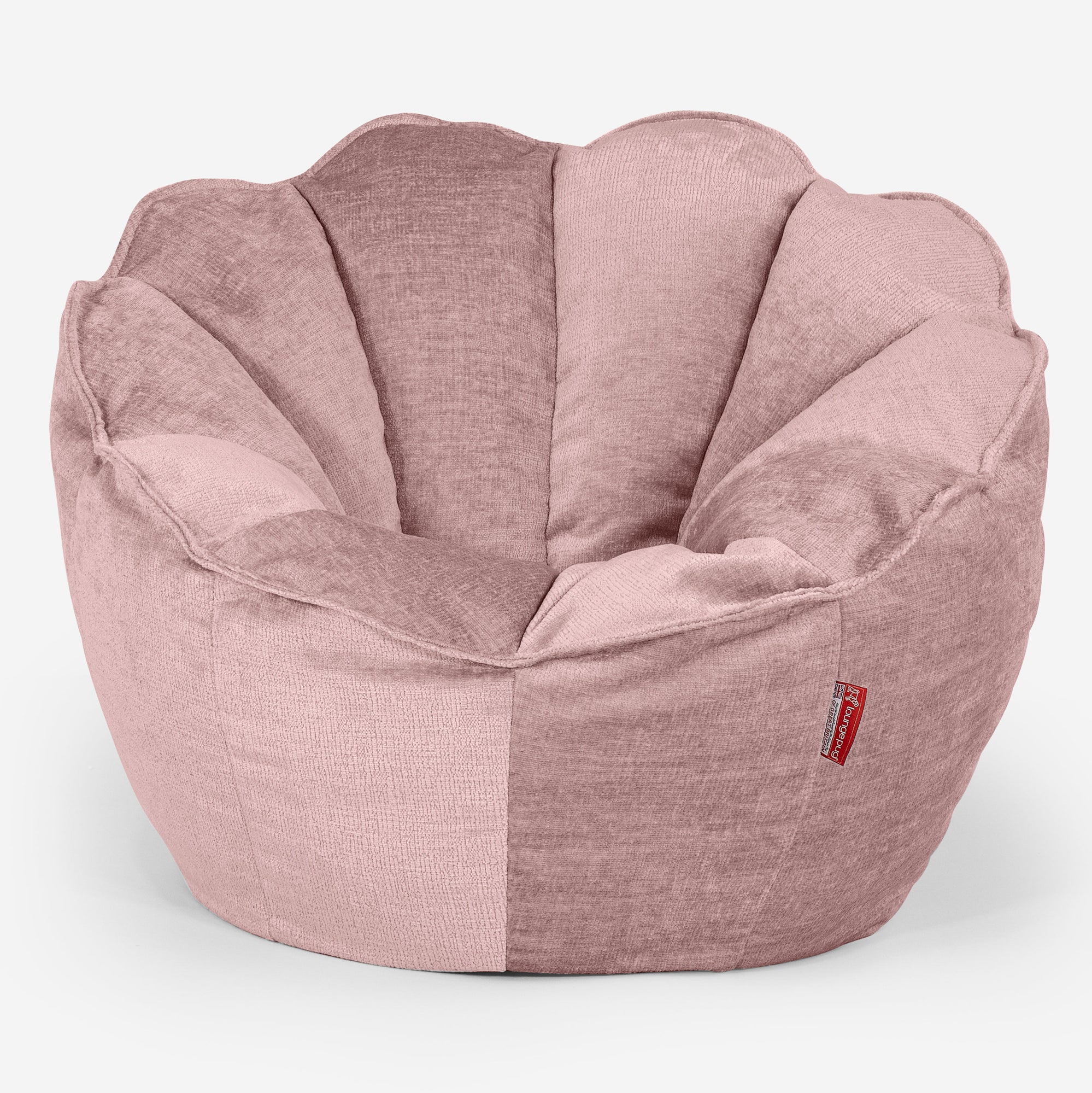 Lounge Pug Natalia Sacco Sitzsack Stuhl Bouclé Pink– Big Bertha Original DE