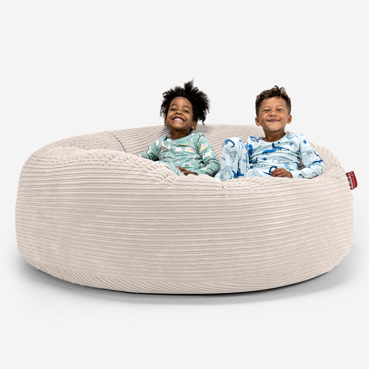 Lounge Pug Riesen Familiengröße Kinder Sitzsack Sofa Cord Elfenbein