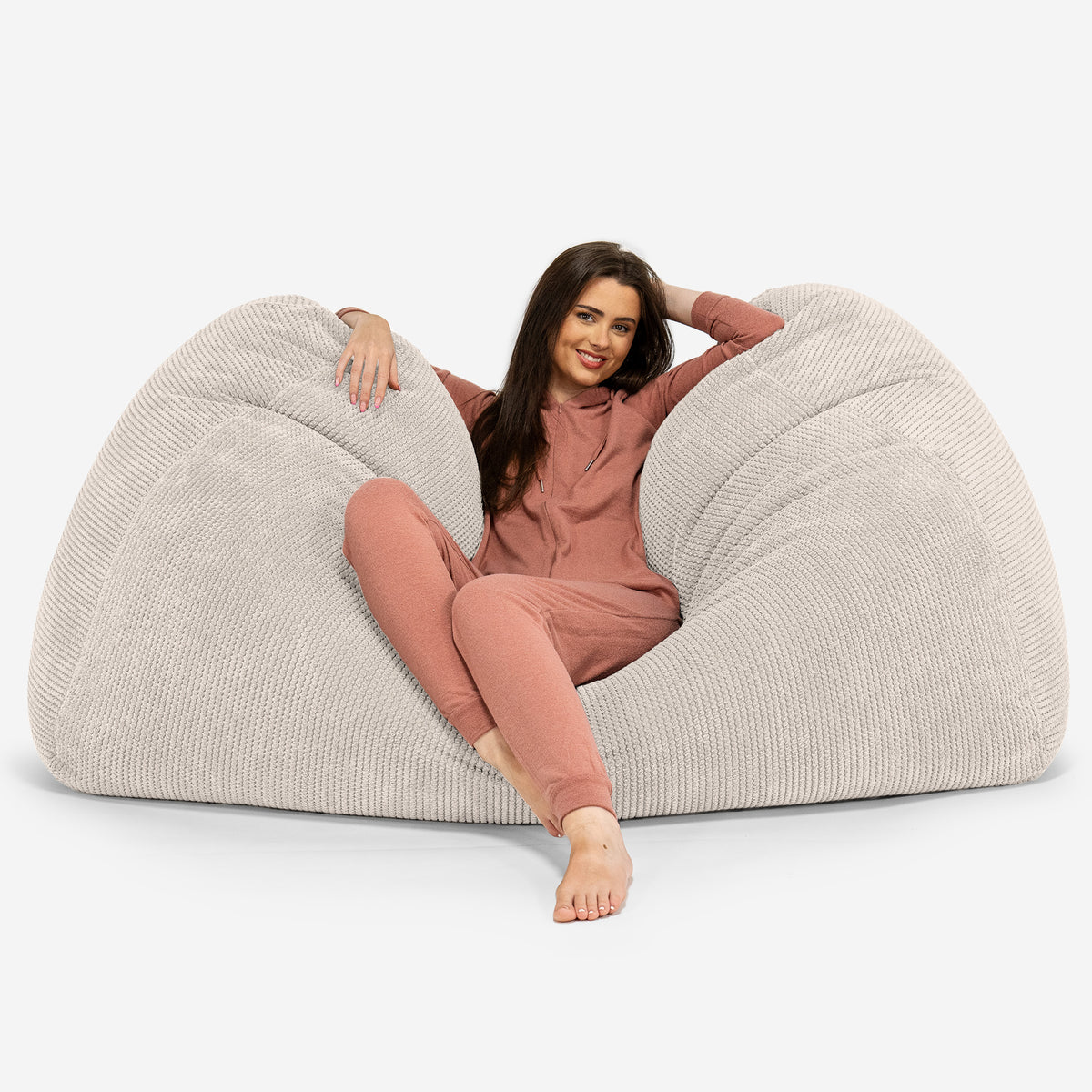 Lounge Pug Riesen Sitzsack Couch Sitzsack Sofa Cord Türkis Big