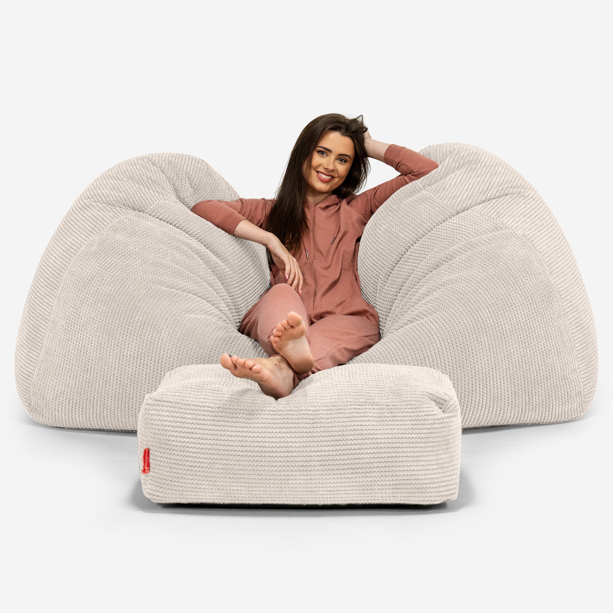 Lounge Pug, Riesen Sitzsack Couch, Sitzsack Sofa, Pom-Pom Creme– Big ...
