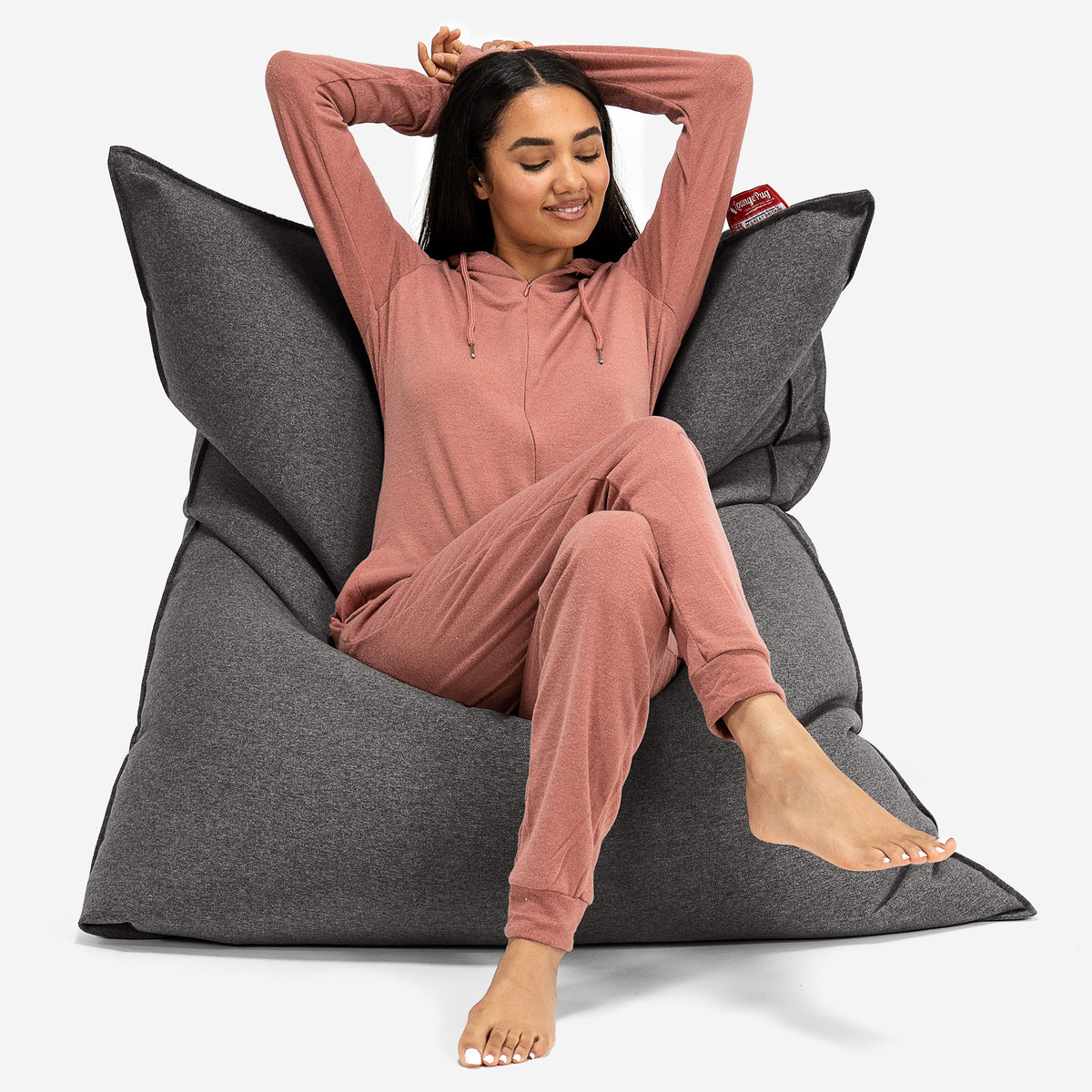 Lounge Pug - Riesen Sitzsack XXL - Sitzkissen - Interalli Wolle Grau ...