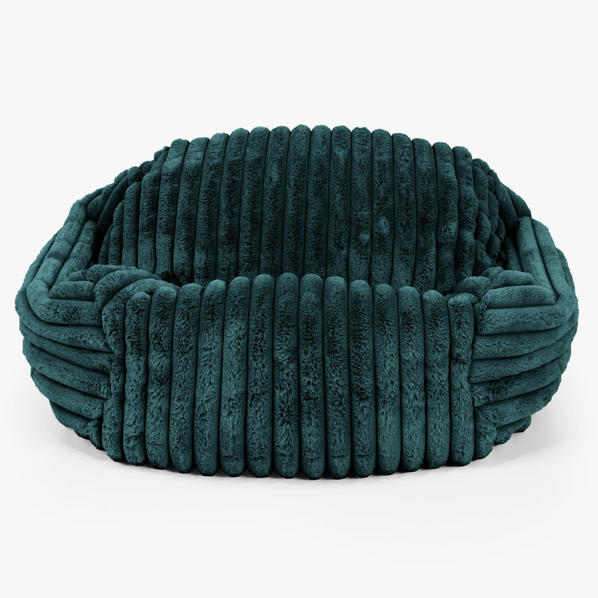 Lounge Pug Sabine Sitzsack Sessel Ultra Plüsch Cord Blaugrün Big