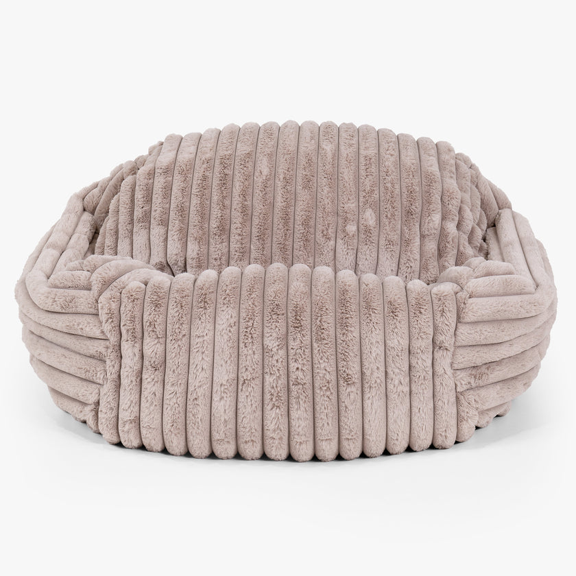 Lounge Pug Sabine Sitzsack Sessel Ultra Plüsch Cord Nerzfarben Big