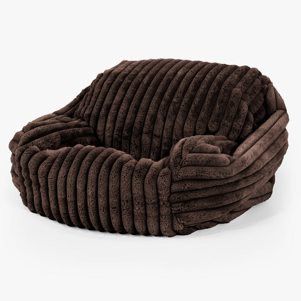 Lounge Pug Sabine Sitzsack Sessel Ultra Plüsch Cord Nussbraun Big