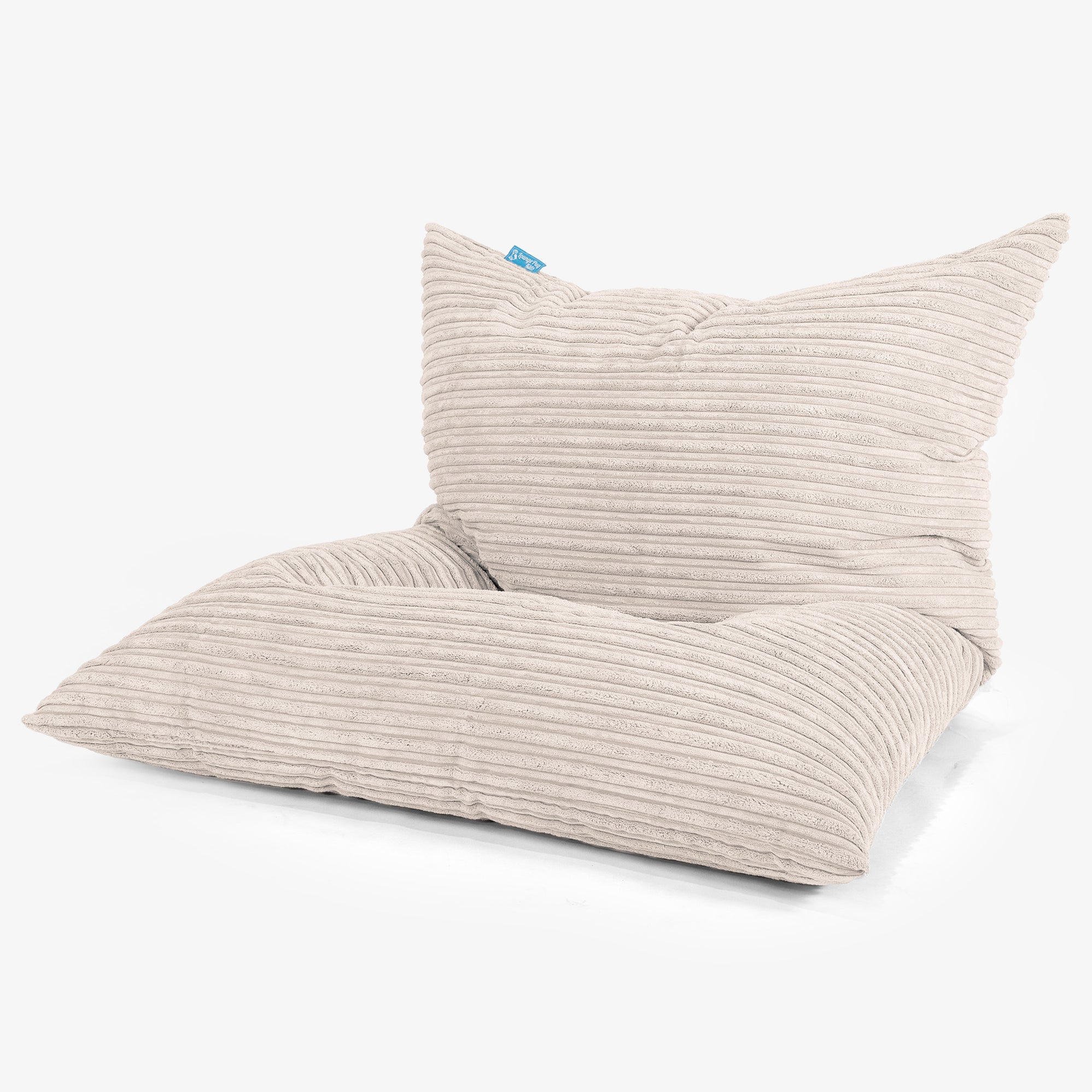 Lounge Pug, Sitzsack Kinder XL, Cord Elfenbein– Big Bertha Original DE